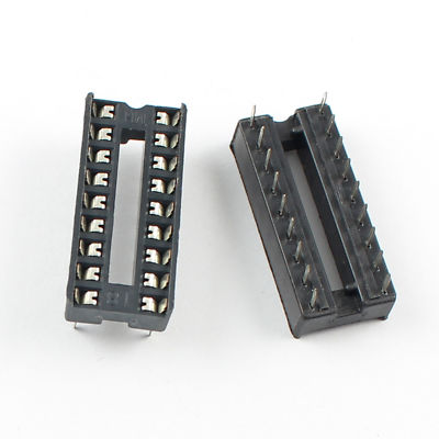 26Pcs New 2.54mm Pitch 18 Pin DIP Solder Type Narrow IC Socket Adapter ...