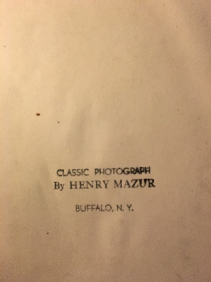 VTG Portrait Photograph Buffalo NY #3 WEDDING COUPLE FORMAL GROOM BRIDE ...