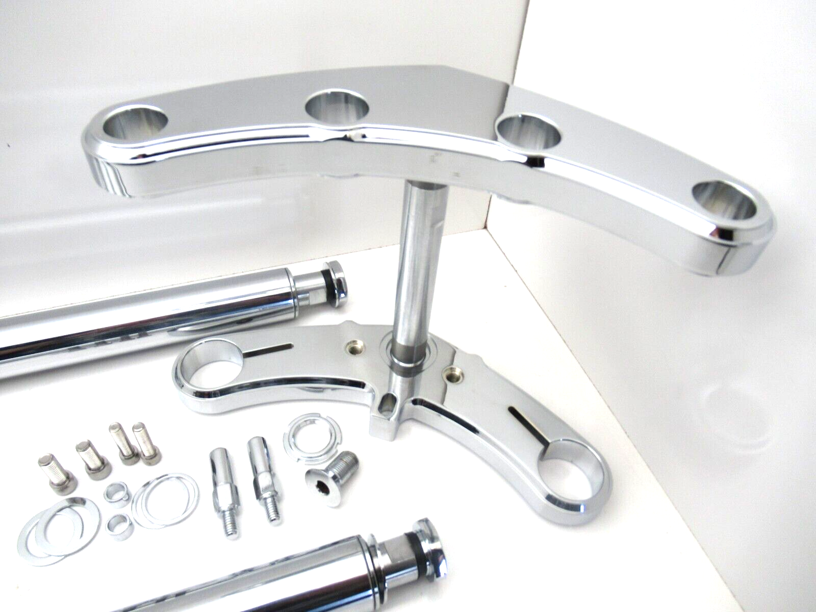 41mm +2" FX FORK TUBES, CHROME SLIDERS, CHROME TRIPLE TREE, AXEL KIT ...