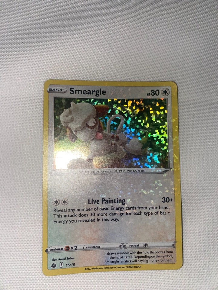 Pokemon 2022 McDonald's Smeargle 15/15 card cards rare confetti foil ...