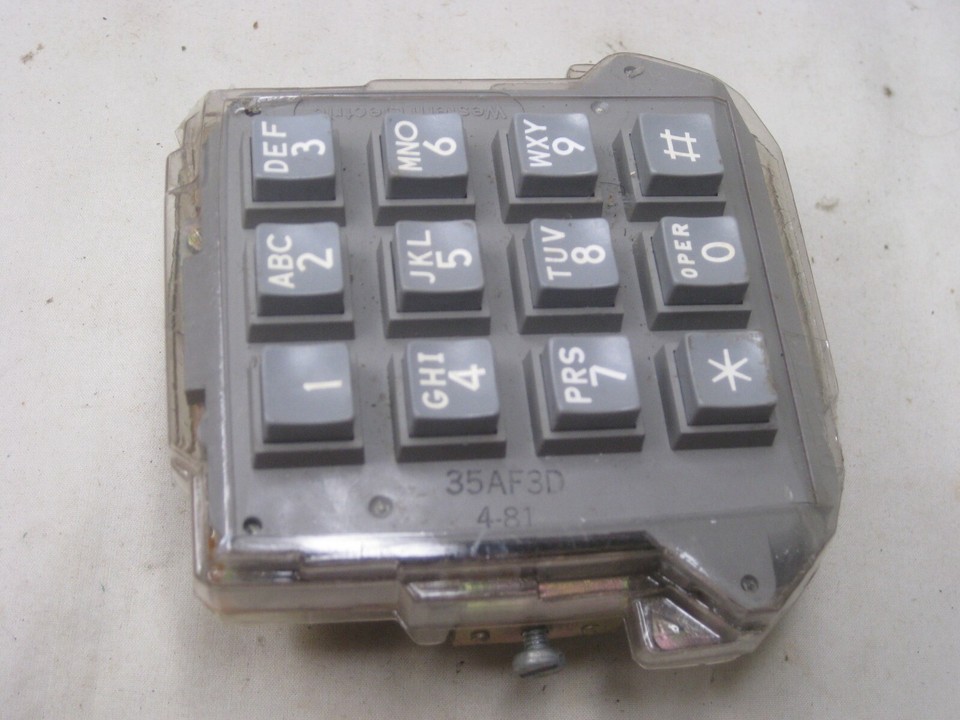 vintage Western Electric telephone phone touch tone dial keypad key pad ...