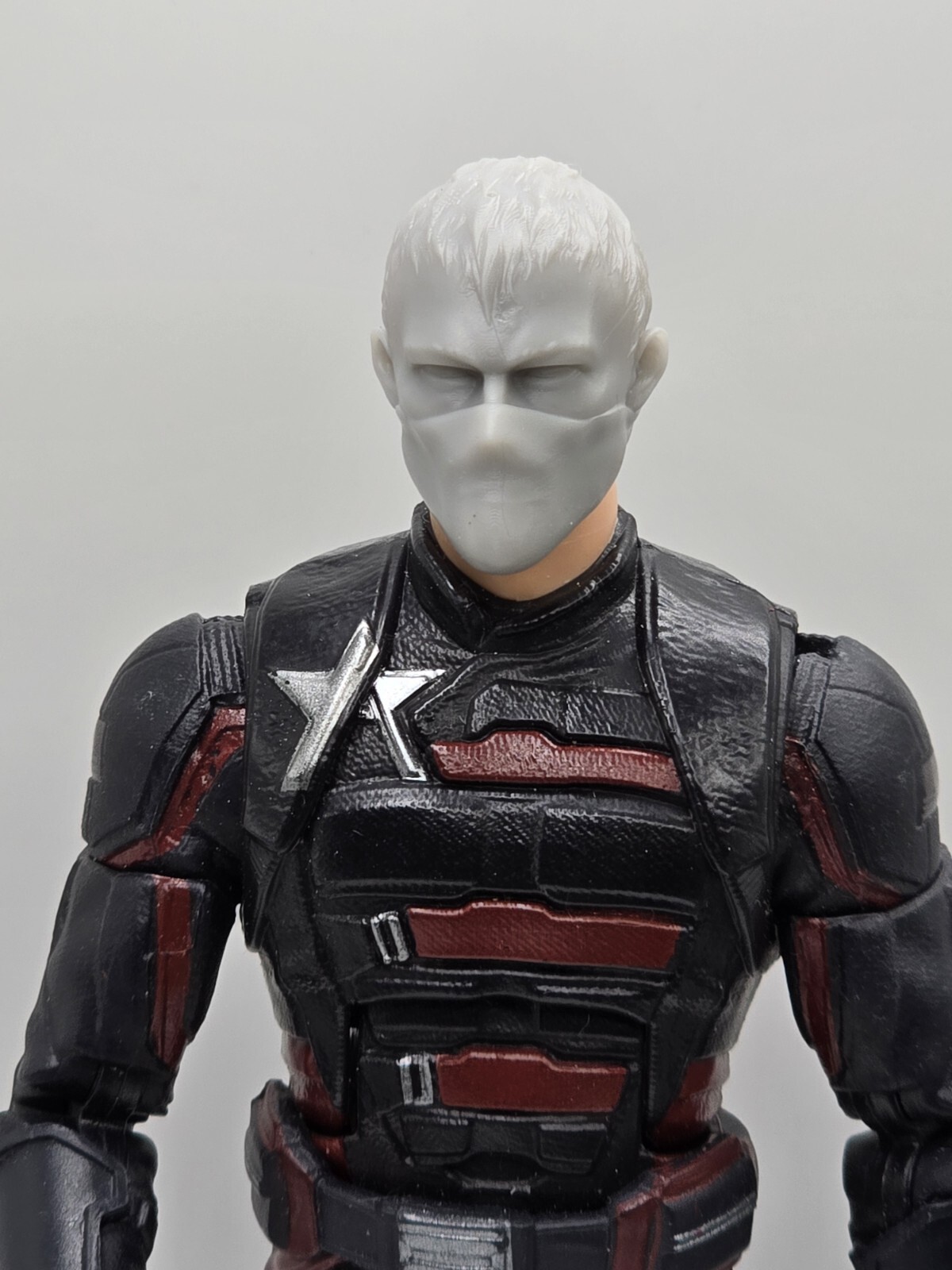 3d Printed GRAY FOX SOLID SNAKE HEAD 1:12 6" GI Joe Classified MARVEL ...