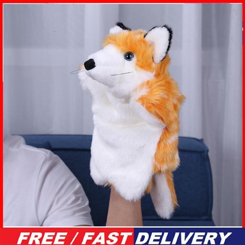 Cute Fox Hand Puppet Baby Kids Soft Doll Plush Educational Toys (Brown ...