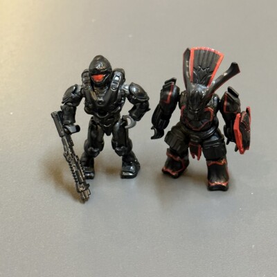 LOT 2 RARE HALO CLASSIC MEGA BLOKS UNSC MARINE ACITON FIGURE TOY GIFTS ...
