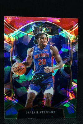 2020-21 NBA Select Prizms Red White Green Ice #76 Isaiah Stewart ROOKIE ...