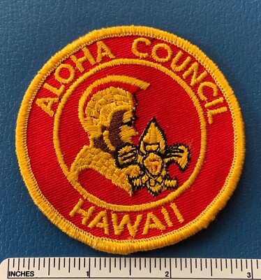 Vintage 1960s ALOHA COUNCIL Boy Scout Uniform Badge PATCH BSA CP Hawaii ...
