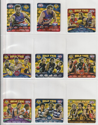 2007 SMITH CHIPS AFL GOLD SERIES GOLD TRIO FOOTY TAZO # 57/64 KANGAROOS ...
