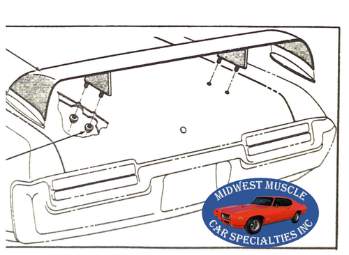 69 70 71 72 Pontiac GTO Judge Rear Spoiler Trunk Lid Mounting Hardware ...