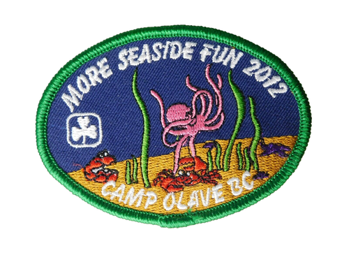 GIRL GUIDES CANADA PATCH MORE SEA SIDE FUN 2012 CAMP OLAVE BC BADGE ...