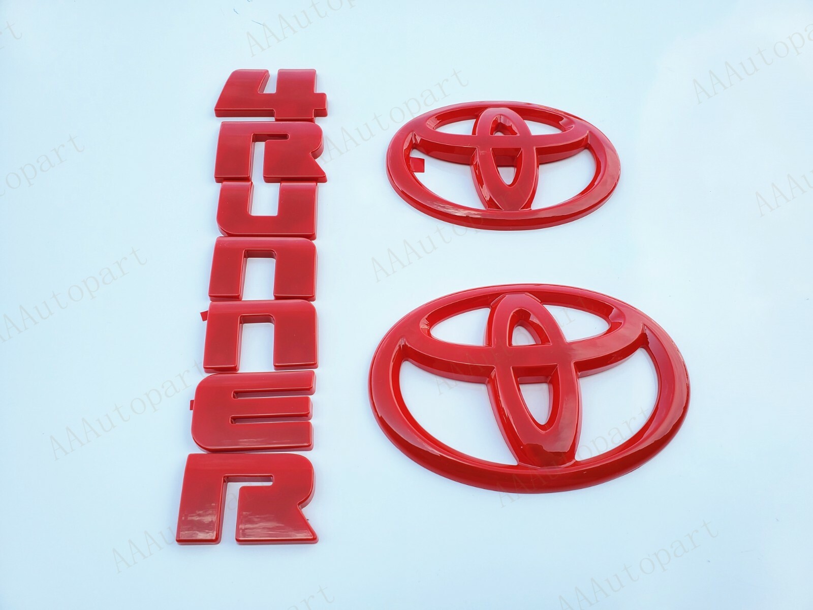 3PCS Kit For 2014 - 2022 TOYOTA 4RUNNER Glossy Red EMBLEM OVERLAY KIT ...