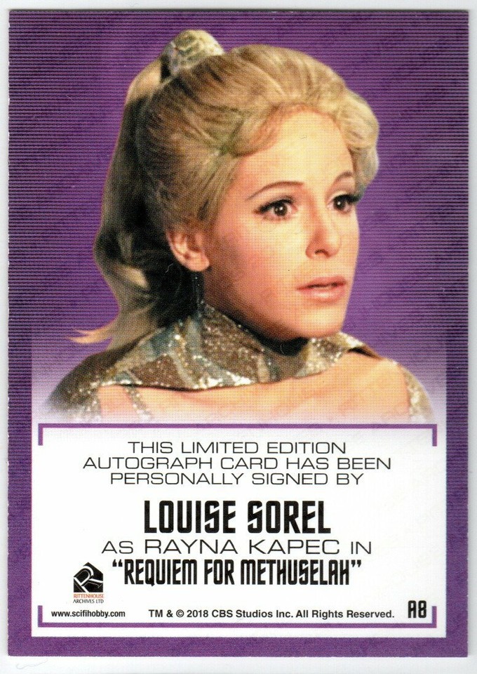 STAR TREK TOS CAPTAINS COLLECTION A8 LOUISE SOREL RAYNA INSCRIPTION ...