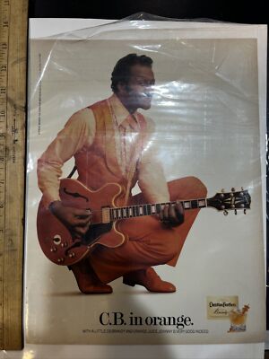 Chuck Berry in Orange - 1988 Print Ad Christian Bros. Brandy 13x10” W ...