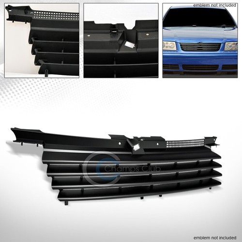 Fits 99-05 VW Jetta/Bora MK4 Matte Blk Horizontal Front Hood Bumper ...