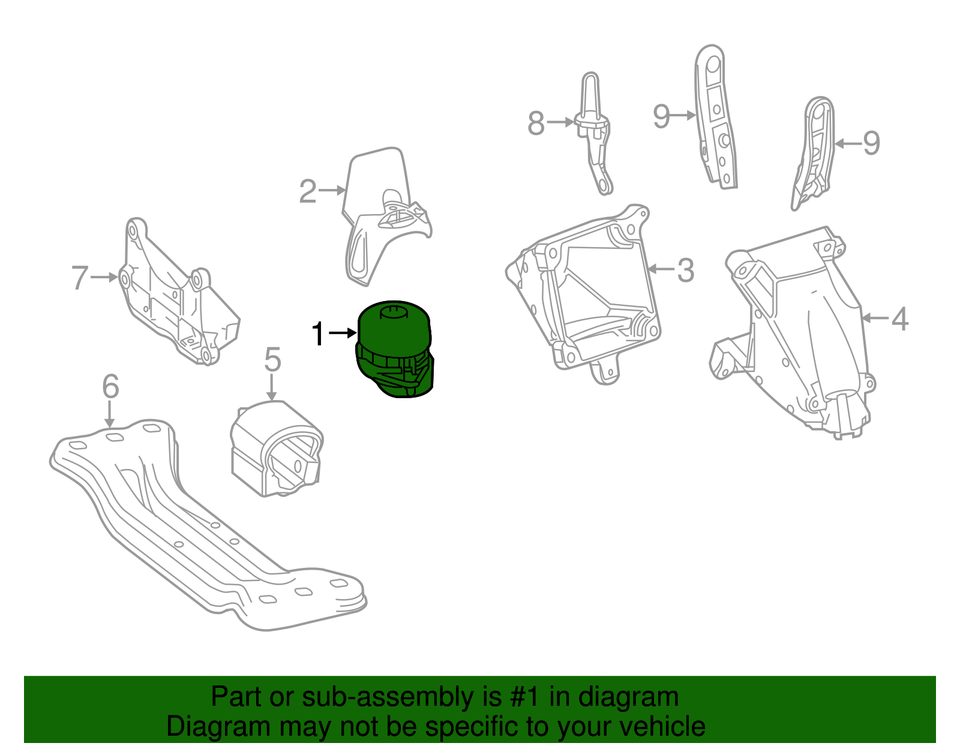Genuine Mercedes-Benz Engine Mount 218-240-03-17-64 | eBay