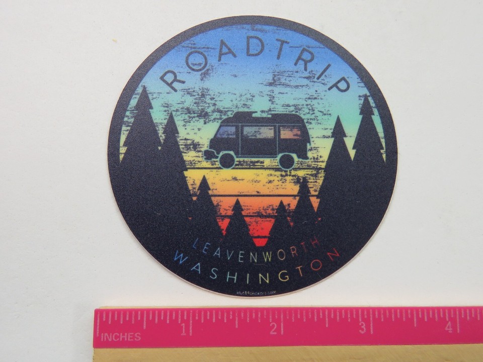 Travel STICKER ~ LEAVENWORTH, Washington State ~ Road Trip Camping Bus ...
