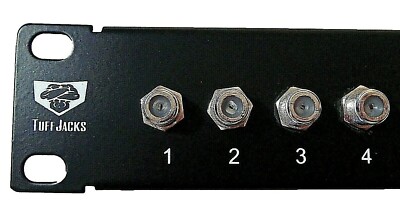 24 Port 1Ghz Coaxial Patch Panel F-Type 1U F81 Connectors Fully Loaded ...