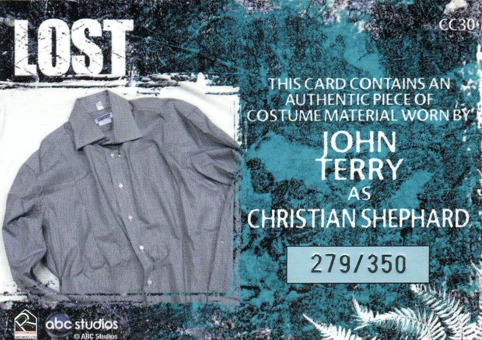 Lost Relics John Terry as Christian Shephard Relic Costume Card CC30 ...