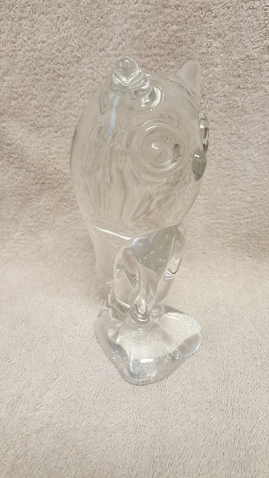 Kristaluxus Crystal Owl Figurine Sculpture Clear Glass 7" | eBay
