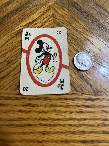 Mini 1950 WDP Walt Disney Productions Mickey Mouse Canasta Card Mickey ...