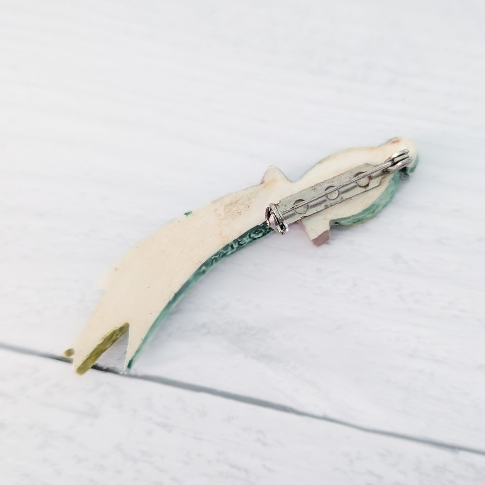 Vintage Brooch / Vintage Pin Parrot Green & Red Long Tail Statement | eBay