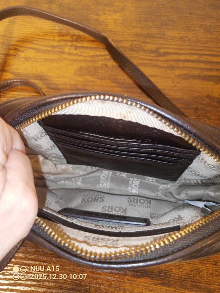 Michael Kors Hair Calf W/Leather Trim Small Animal Print Crossbody ...