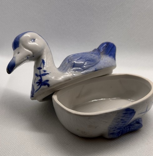 Vintage Ceramic Blue And White Delft Style Duck | eBay