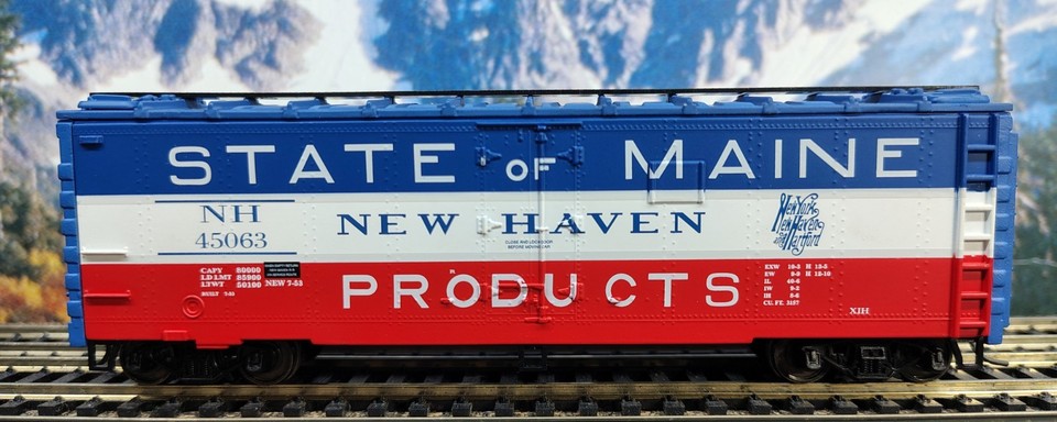 HO SCALE MODEL POWER METAL TRAIN NEW HAVEN STATE OF MAINE 41' REEFER ...