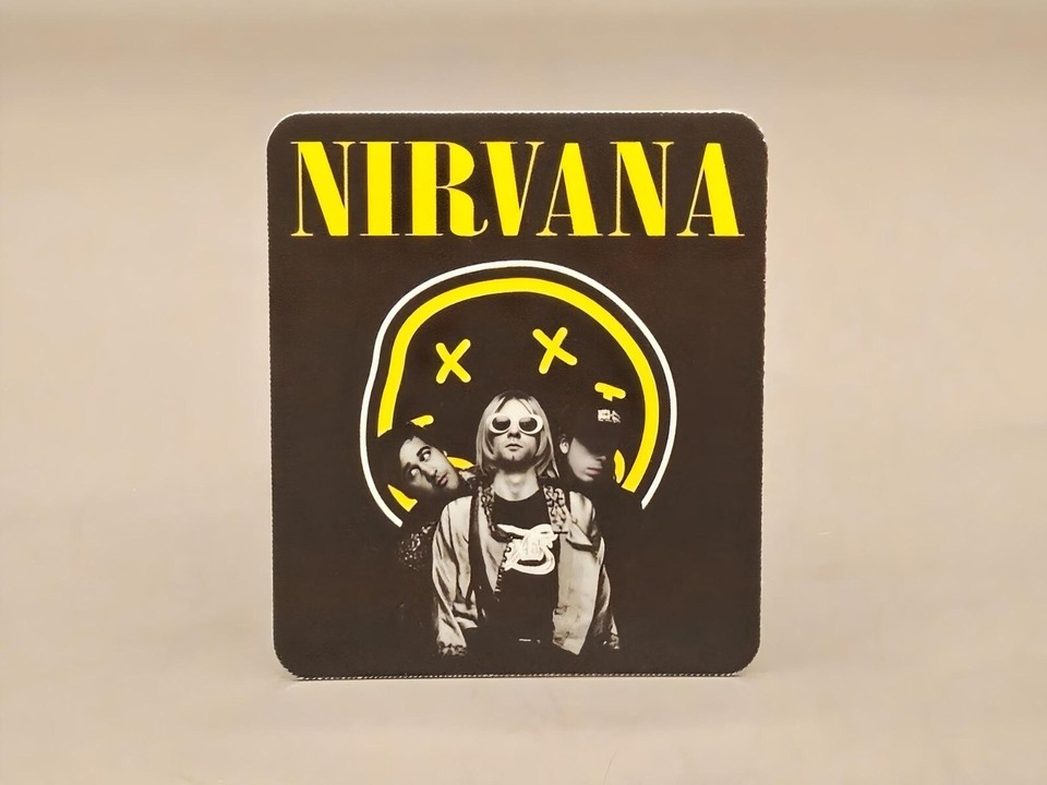 Nirvana Vinyl Stickers Kurt Cobain Alternative Grunge Rock Band Smiley ...