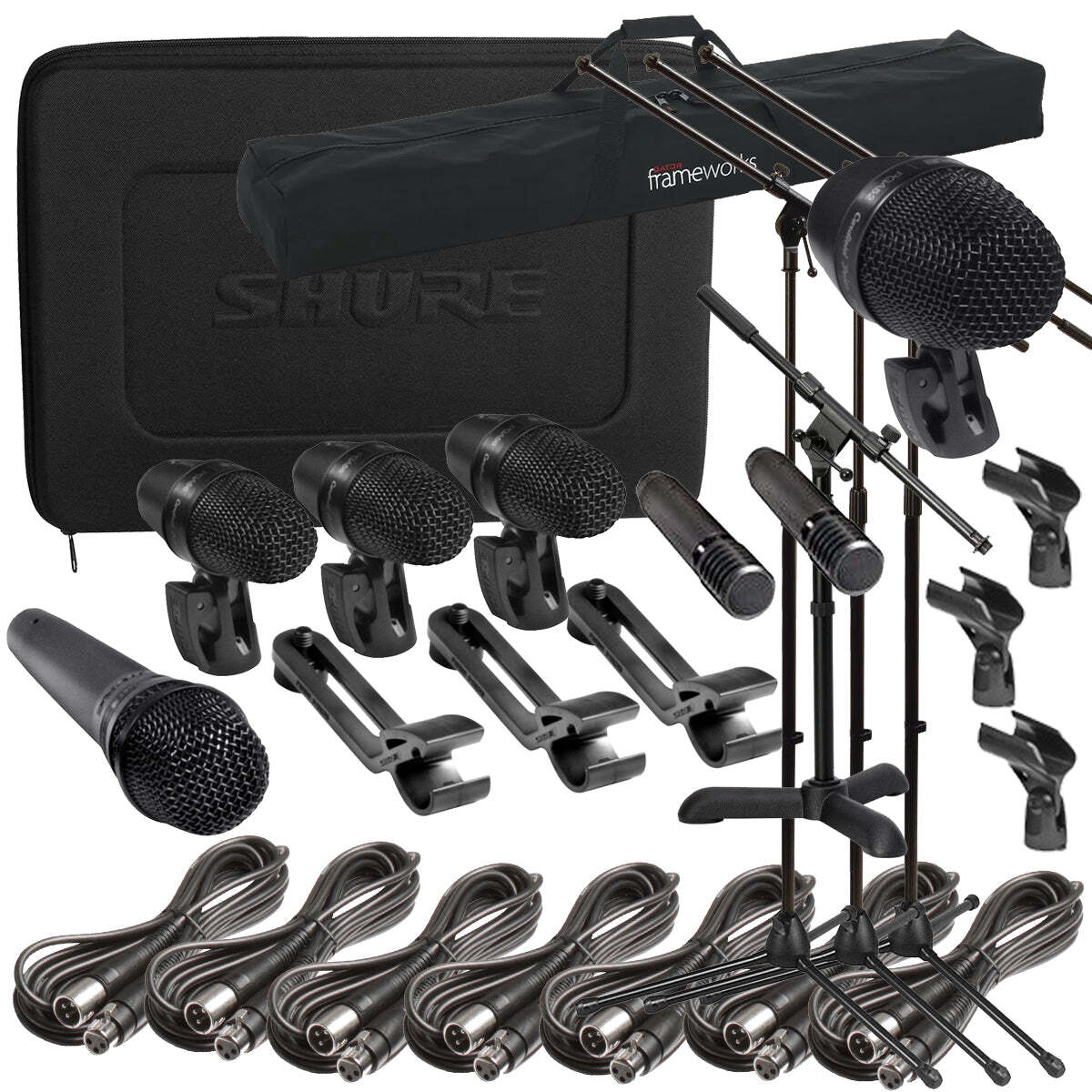 Shure PGADRUMKIT7 Drum Microphone Kit STUDIO PAK | eBay