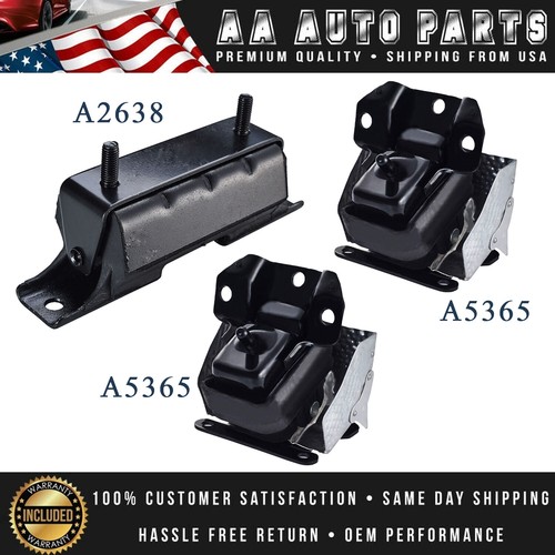 3 Engine Motor & Trans Mount fit Chevrolet Silverado Tahoe GMC Sierra ...