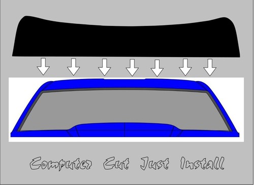Fits 02-09 Chevrolet Trailblazer Precut Windshield Window Tint Brow ...