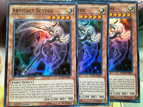 Yugioh Artifact Scythe X3 Super MP15-EN001 1st LP Playset | eBay