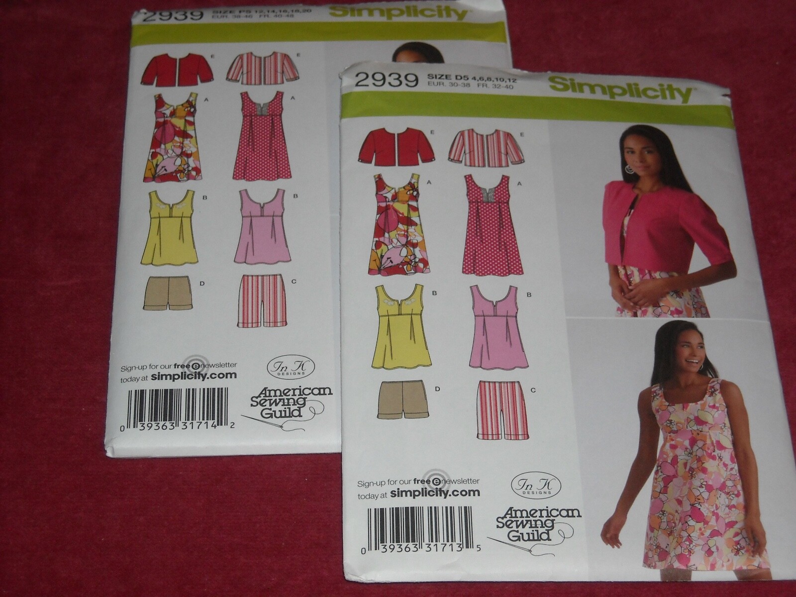 🌻 SIMPLICITY #2939 - LADIES JACKET-DRESS-TOP & TWO LENGTH SHORTS ...