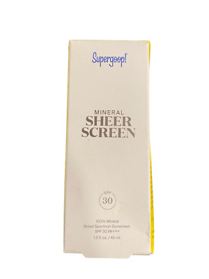 Supergoop! Mineral Sheer Screen SPF 30 Sunscreen 1.5oz Full Size (READ ...