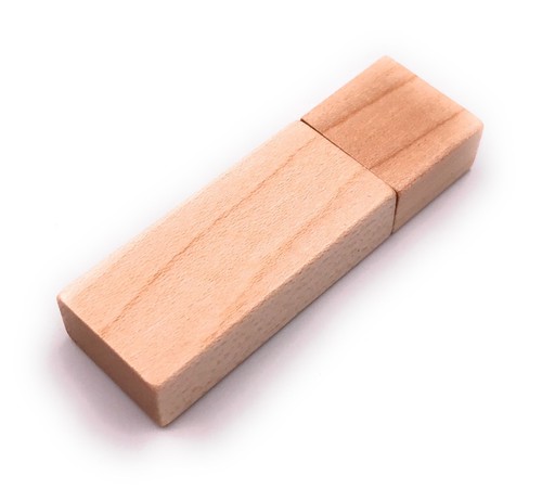 Wooden Funny USB Stick Rectangular Attachable Oak Various Capacities | eBay