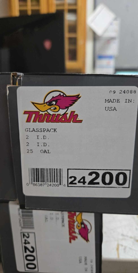 Thrush Glasspack 24200 Deep Performance Tone Muffler 25" Length 2 ...