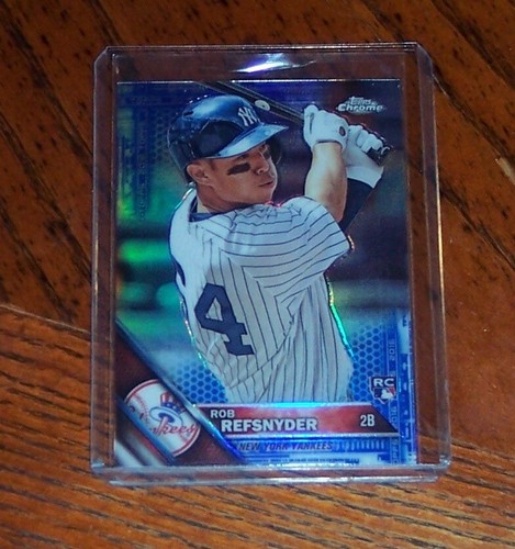 2016 Topps Chrome Blue Refractor 19/150 Rob Refsnyder #24 Rookie RC | eBay