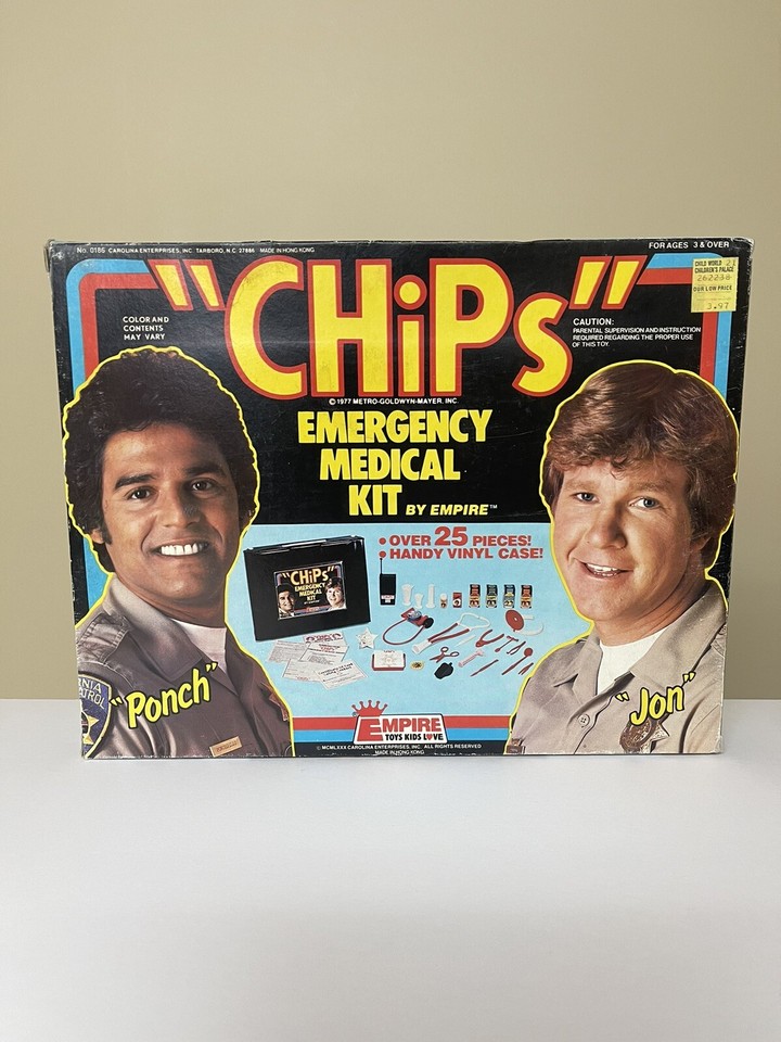 Vintage CHiPs Emergency Medical Kit NIB 1977 By Empire Toys Ponch & Jon ...
