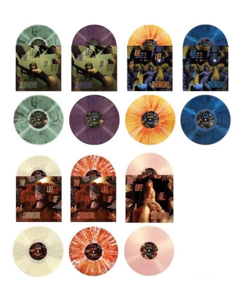 Taylor Swift The Life of A Showgirl Full Set of 7 Vinyl Variants ...