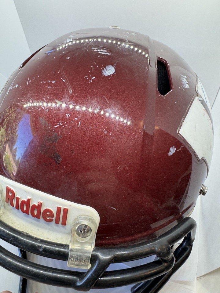 Riddell Speed Adult Large Football Helmet 2011 W/ Face Mask Red Sparkle ...