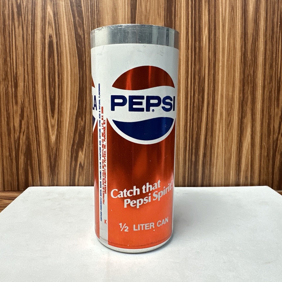 Early 80s Vintage Pepsi Catch That Pepsi Spirit 1/2 Liter Aluminum Test ...