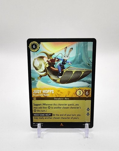 Disney Lorcana TCG Azurite Sea Judy Hopps Resourceful Rabbit Rare 15/ ...