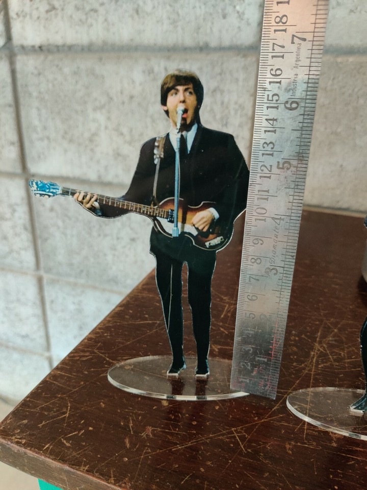 The Beatles figures cristal clear acrylic color 1964. They look ...