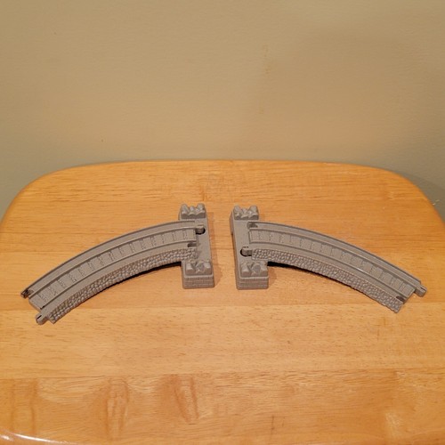2pc Lot Thomas & Friends Trackmaster Ascending Slope Curve Track Beige ...