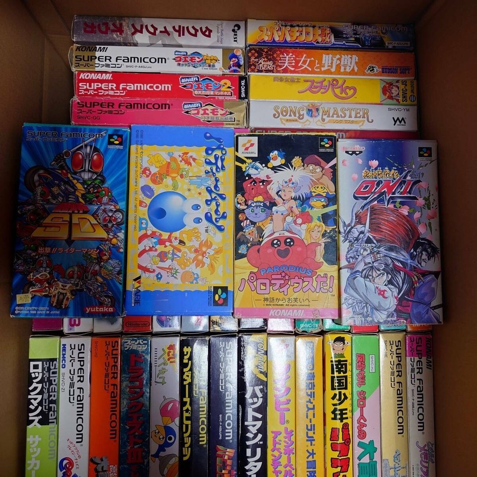 Nintendo Super Famicom SNES Soft ROM Lot 80 Set Japan w/ Box + Manual ...