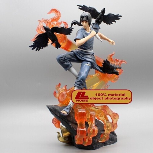 Anime ninja Akatsuki Uchiha Itachi Fire crown fight PVC Figure Statue ...
