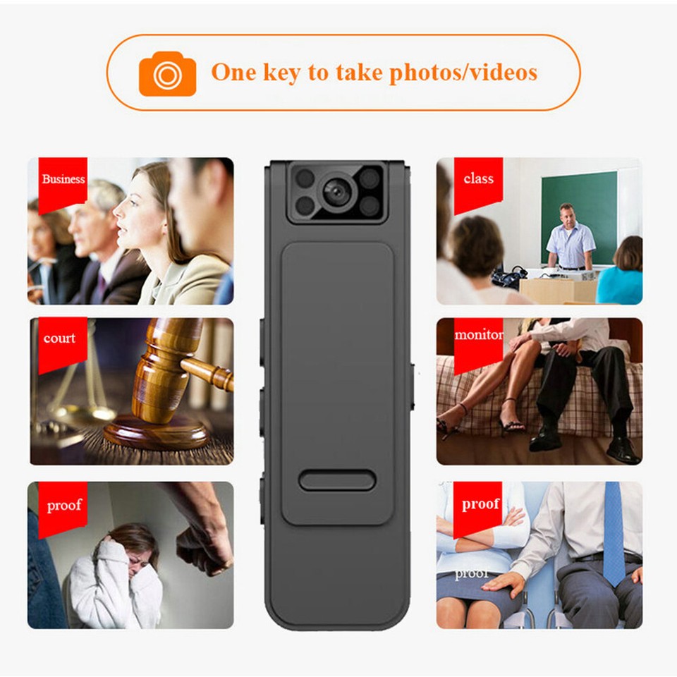 HD1080P Clip on Body Camera Small Sports DV Security Audio Video ...