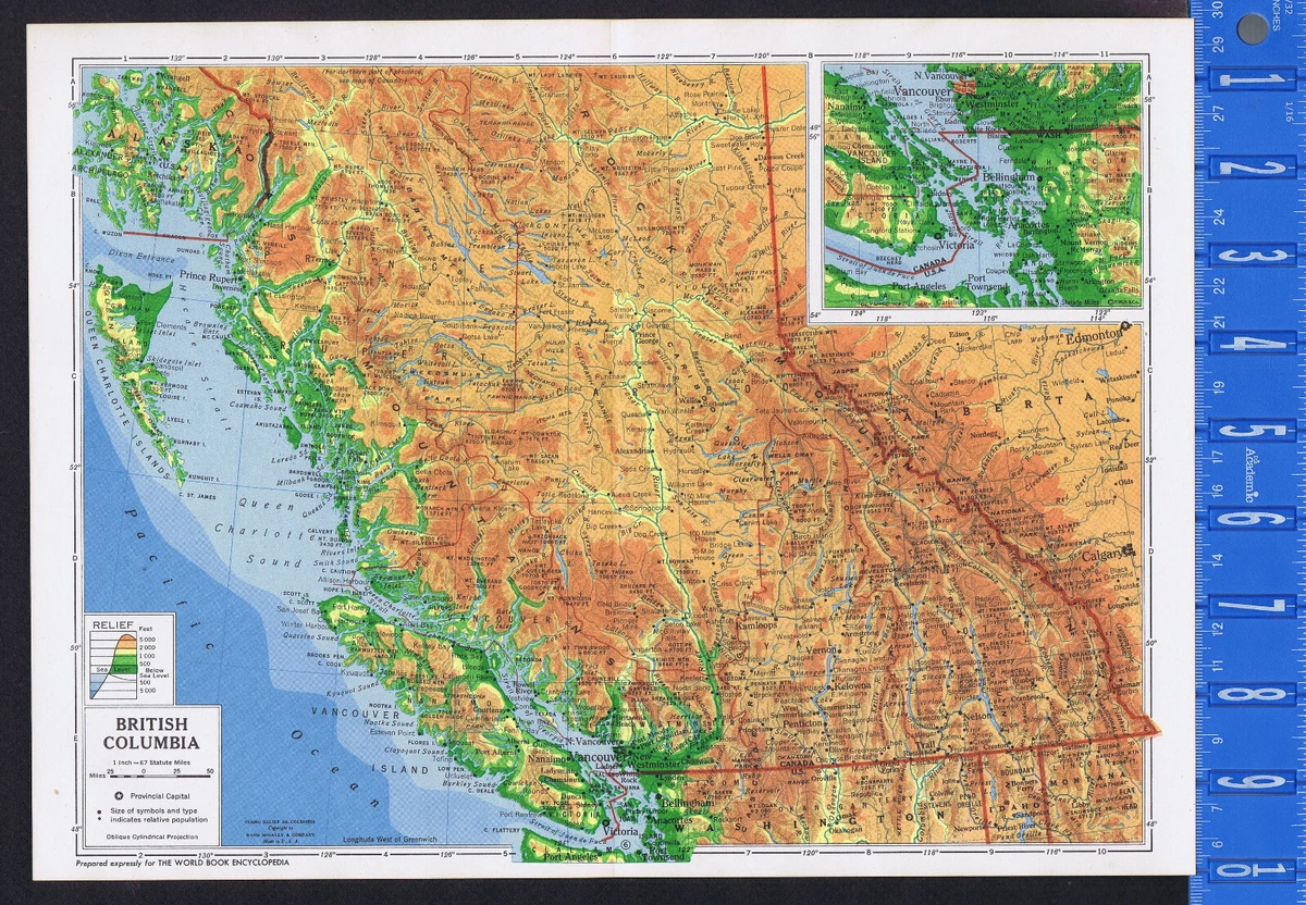 British Columbia Physical Map