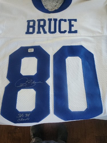 Isaac Bruce Autographed Signed St Louis Rams #80 White Jersey JSA | eBay