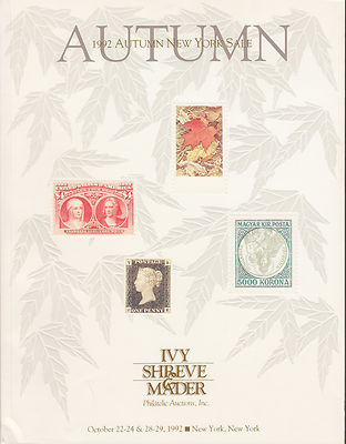 1992 Autumn New York Sale. Ivy, Shreve & Mader Auction. Choice US ...